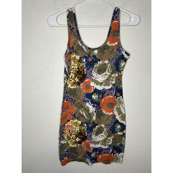 Papaya | Dresses | Papaya Orange Vibrant Floral Above Knee Dress Size ...